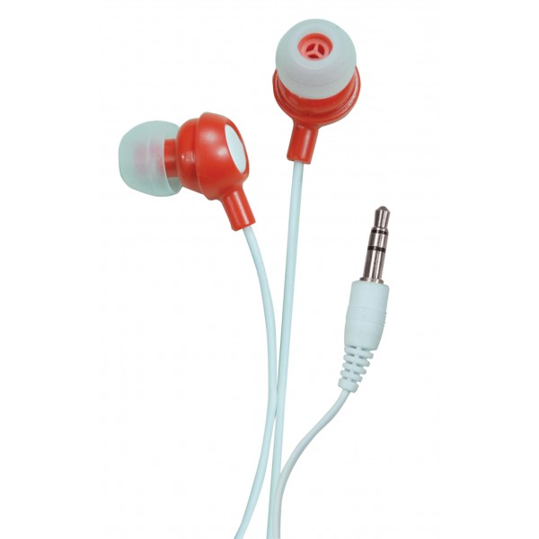 Red - Mini Round In Ear Earphones | BudgetHeadphones.co.uk